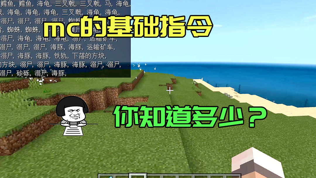 我的世界：mc的基础指令，第三个指令可以清除一切障碍物，太强了