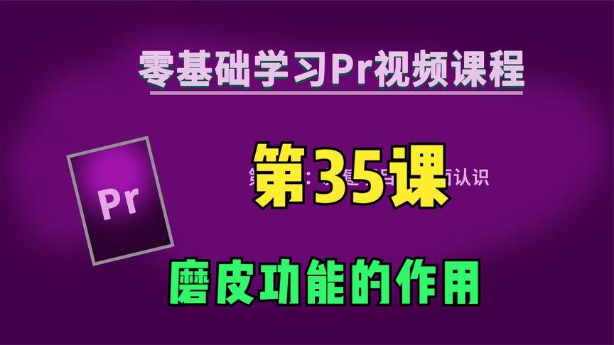 零基础如何剪辑短视频PR视频教程第35课:磨皮功能的作用