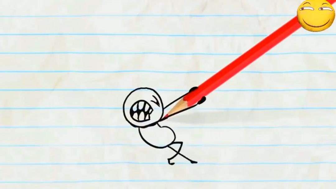 搞笑铅笔画小人:铅笔人的单车和跑车去哪里了 游戏