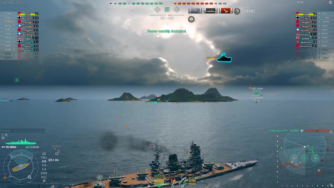 【萌新蠢喵的WOWS之路】《战舰世界》亚服7杀天城