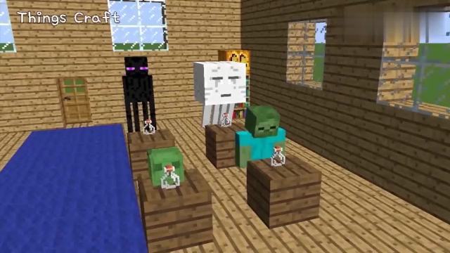 我的世界动画_怪物学院之变身药水大挑战-_绿巨人蜘蛛侠都出来了