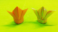 小皇冠折纸教程,三步就完成,简单又漂亮