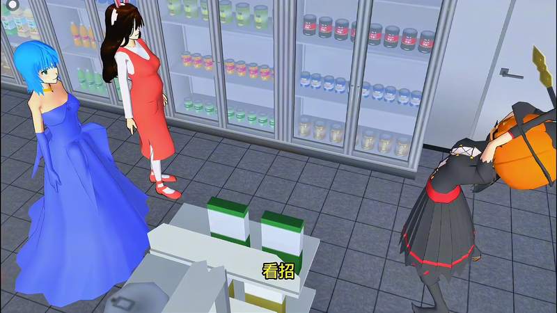 樱花校园模拟器:小舞遇见比比东