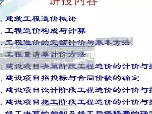 哈工大 建筑工程造价计价与控制 视频教程 抠896-730-850