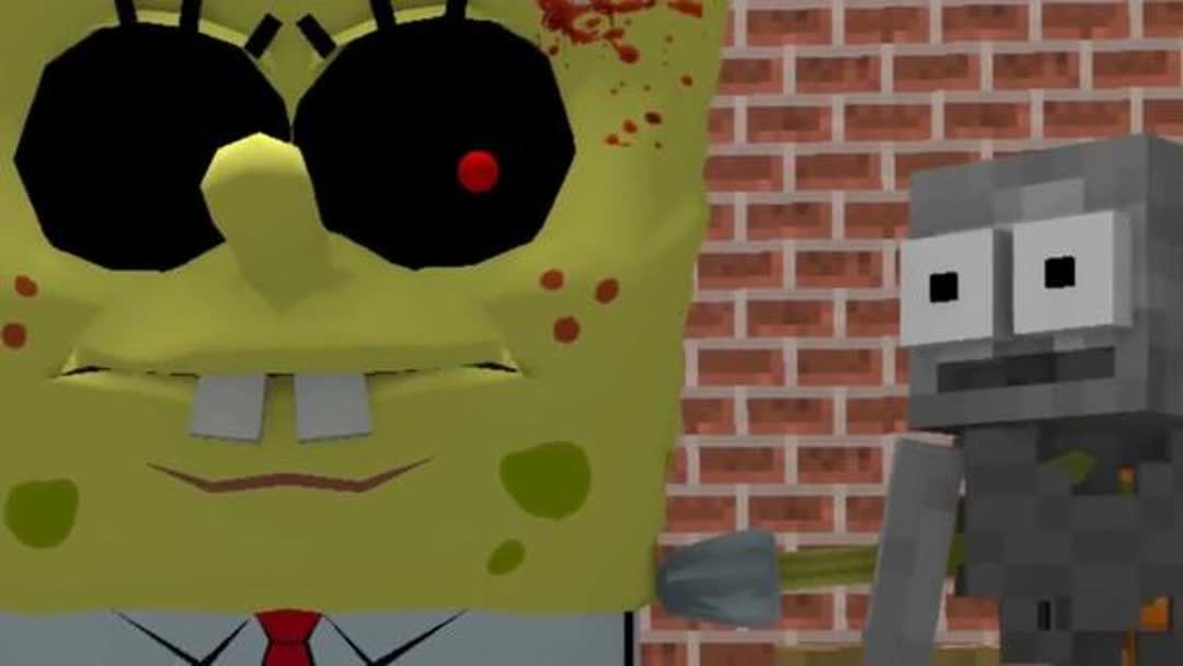 我的世界动画-怪物学院 vs海绵宝宝exe