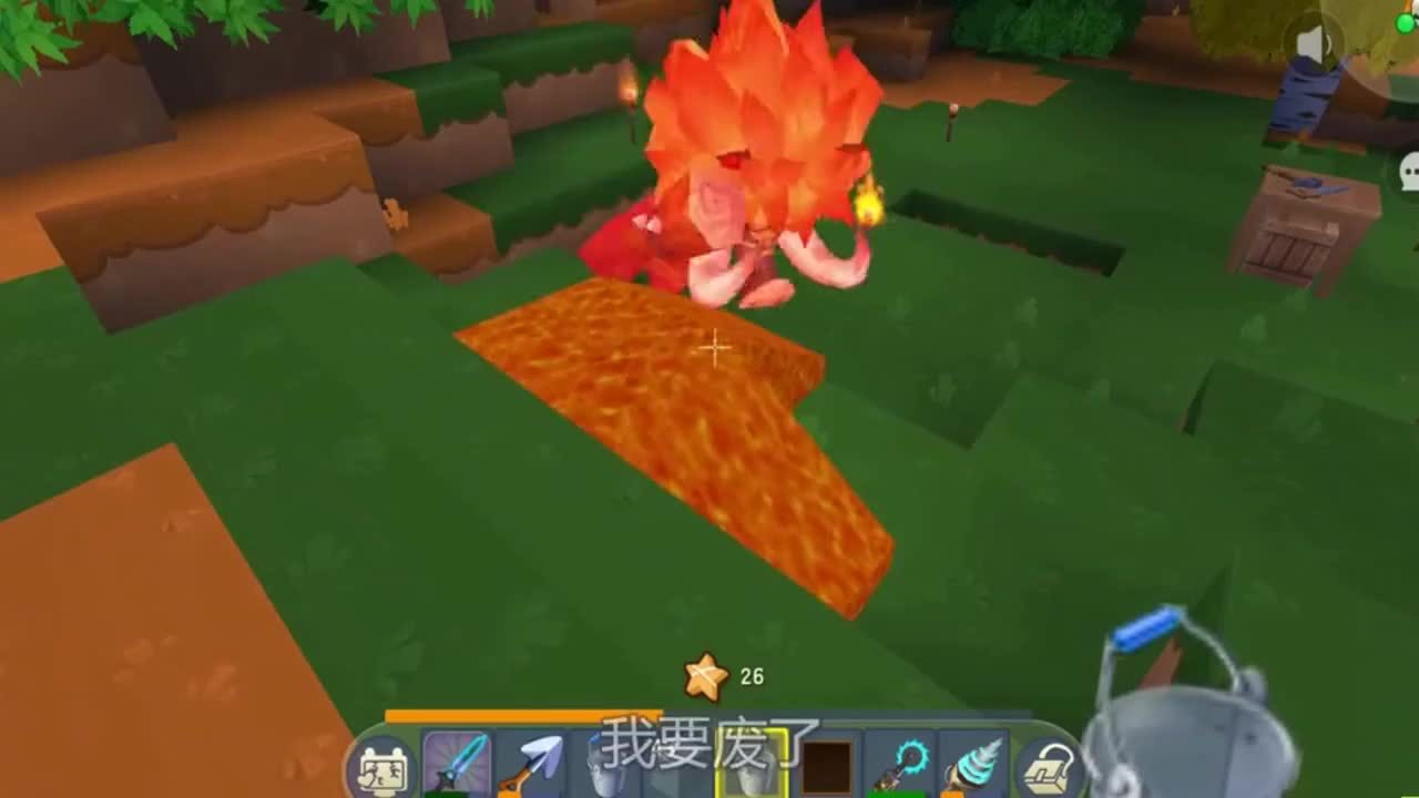 迷你世界:二狗子帮狗蛋消灭了怪物,还制作了弹怪物的装置