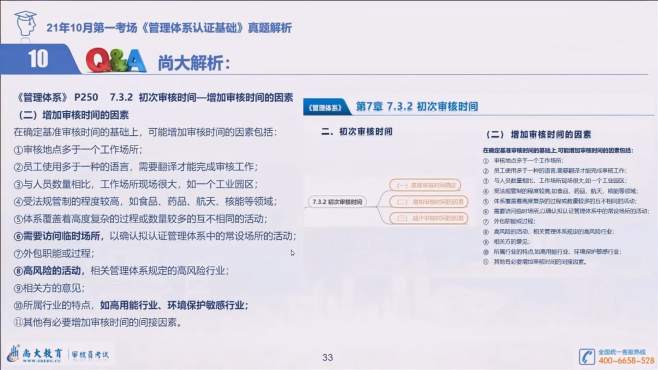 ccaa-尚大审核员考试-21年10月管理体系真题解析(三)