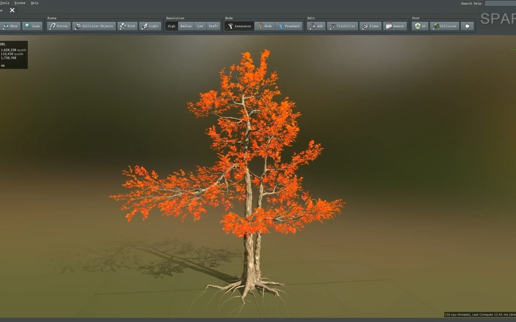 Speedtree_树_小练习