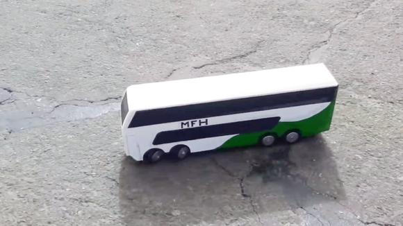 DIY-用薄木板简易制作玩具大巴车