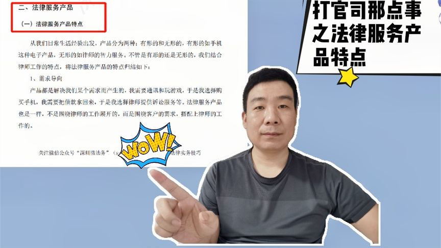 打官司那点事之法律服务产品特点
