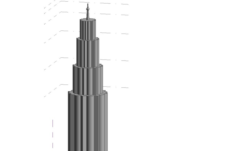 第十六期第三题全国BIM等级一级实操题 - 高塔(体量)