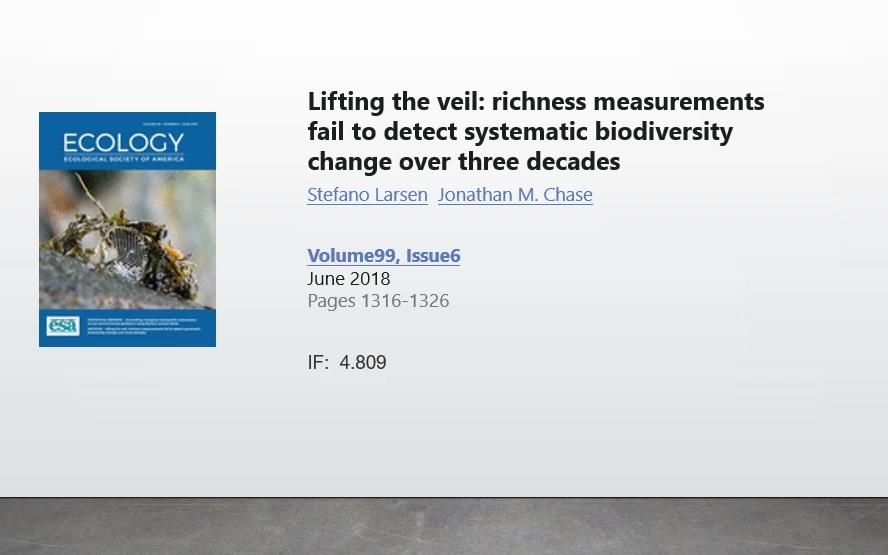 【樟公子讲文献】6_丰富度的测量未能成功测得系统性的生物多样性...