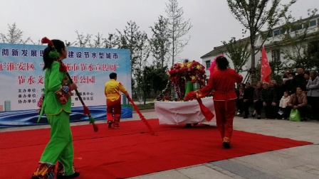 节水宣传周花船表演,走进西汪塘公园
