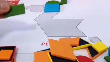 宝宝育儿益智动画片:佩奇几何拼图拼了一个什么动物