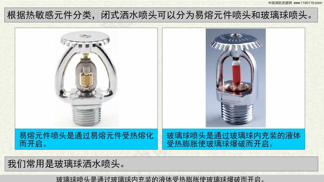 洒水喷头-公称动作温度