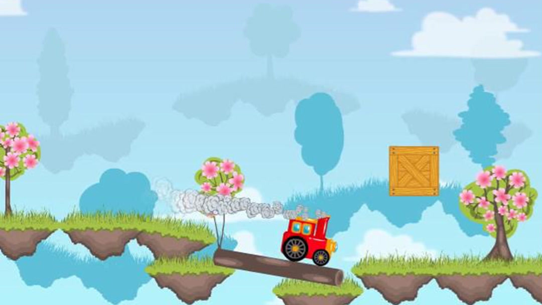 小火车上山 木棍搭桥游戏