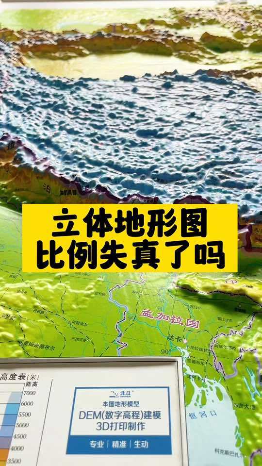 ...b>地形图比例失真的吗#地形#地理知识 #地图