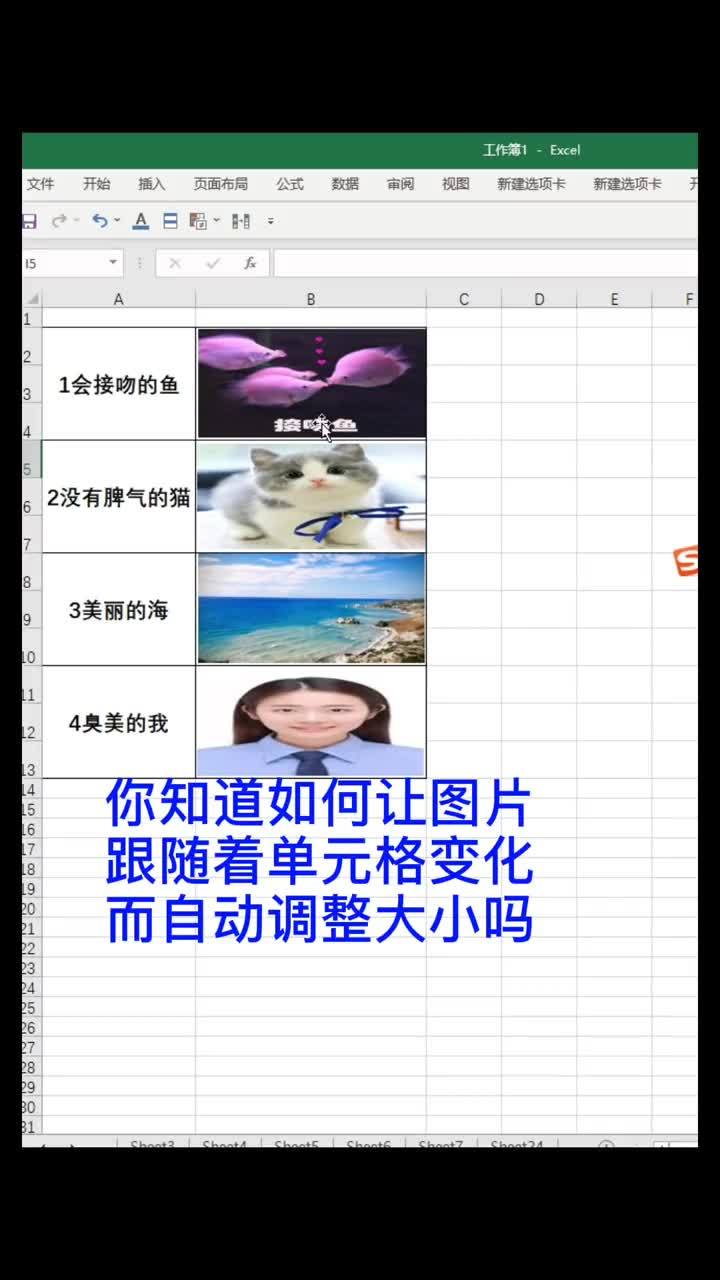 你知道如何让图片跟随着单元格变化自动调整大小吗?