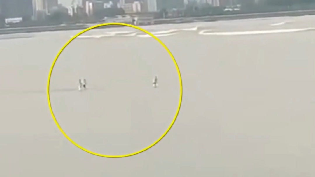 实拍3人被钱塘江潮水卷走 女子崩溃大哭