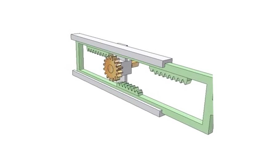 利用多组齿轮实现间歇性正反转运动