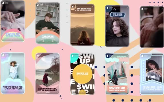 17256 手机端滑动视频展示AE模板