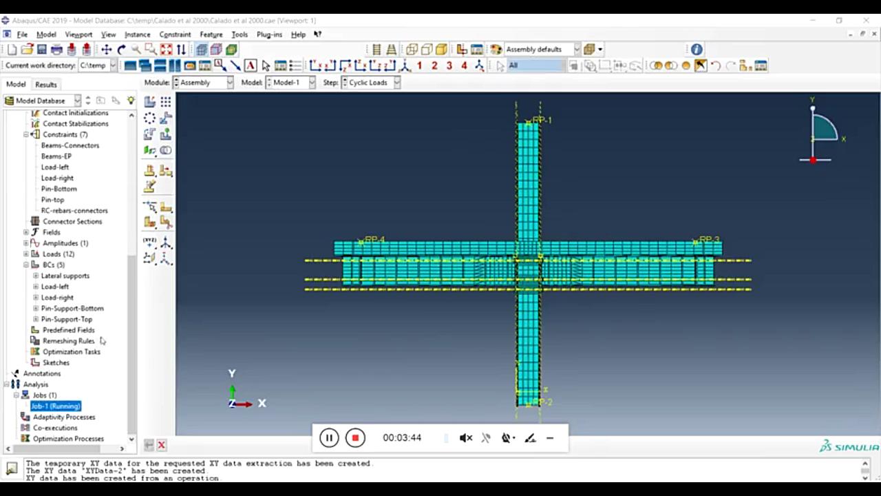 Abaqus教程19(Part24) – 钢-混凝土组合结构连接部分仿真分析(可视化)