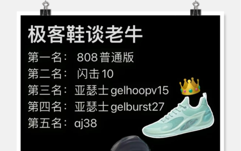 不会还有近期想买篮球鞋,却不看年度排行榜的吧?