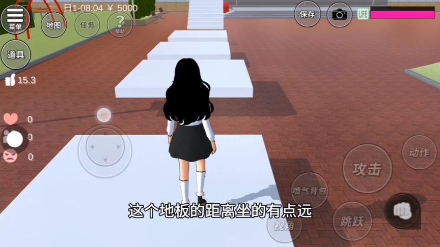 樱花校园模拟器:初夏来打卡,一个叫小朱妹妹做的跑酷ߑ