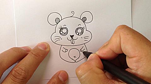 卡通简笔画.萌萌哒小老鼠画法