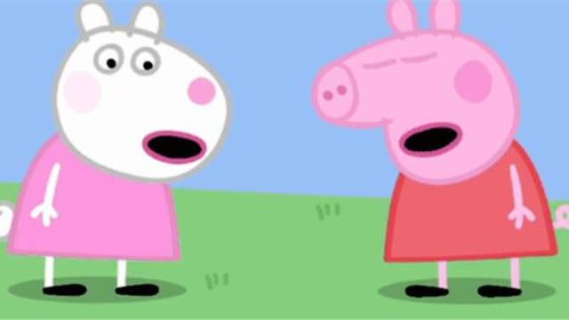 可爱的小猪佩奇与小羊苏西儿童卡通简笔画