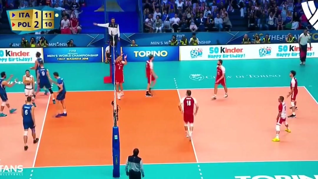 比赛精选04:18年世界男排锦标赛波兰对意大利(秃雷和扎伊采夫粉丝...