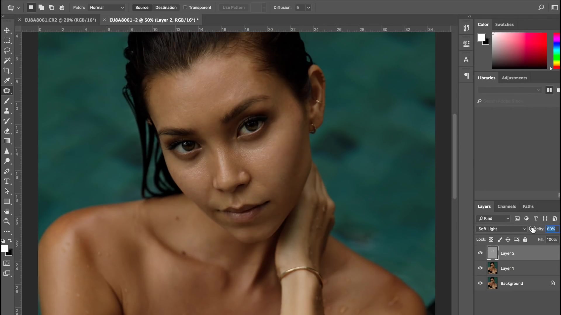 【国外精选教程】 十分钟快速掌握商业人像 磨皮调色 技巧