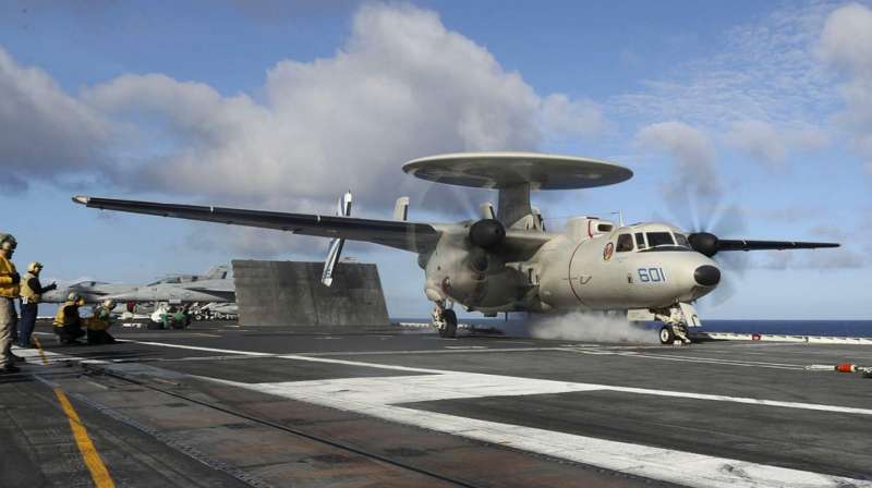 美军中东航母再生事端,预警机与FA-18战斗机为何会相撞?