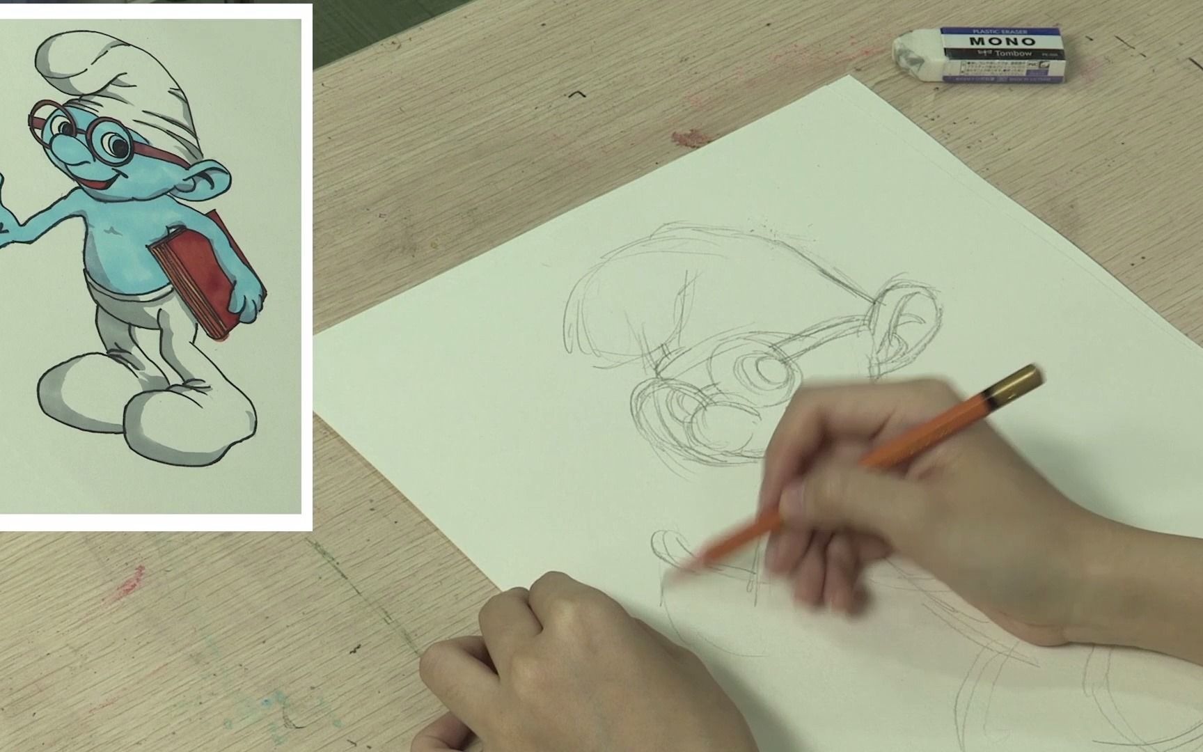 动漫课程画蓝精灵,北京画时代美术培训