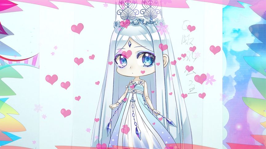 精灵梦叶罗丽简笔画,3岁模样的冰公主是不是很可爱呢?