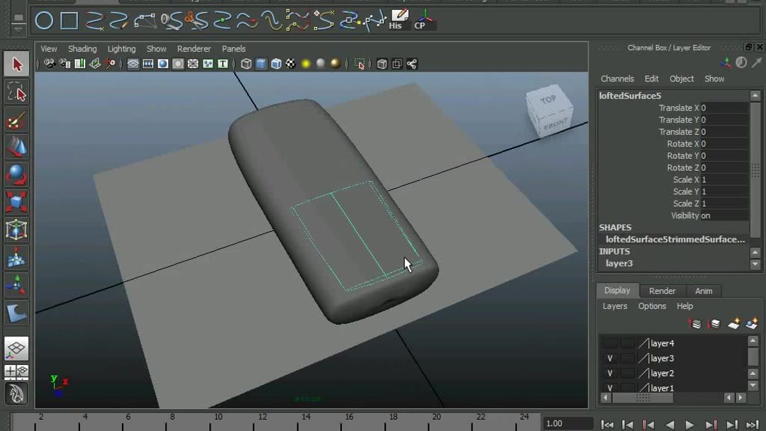 maya零基础动画教程之二建模篇第129节 272 手机建模