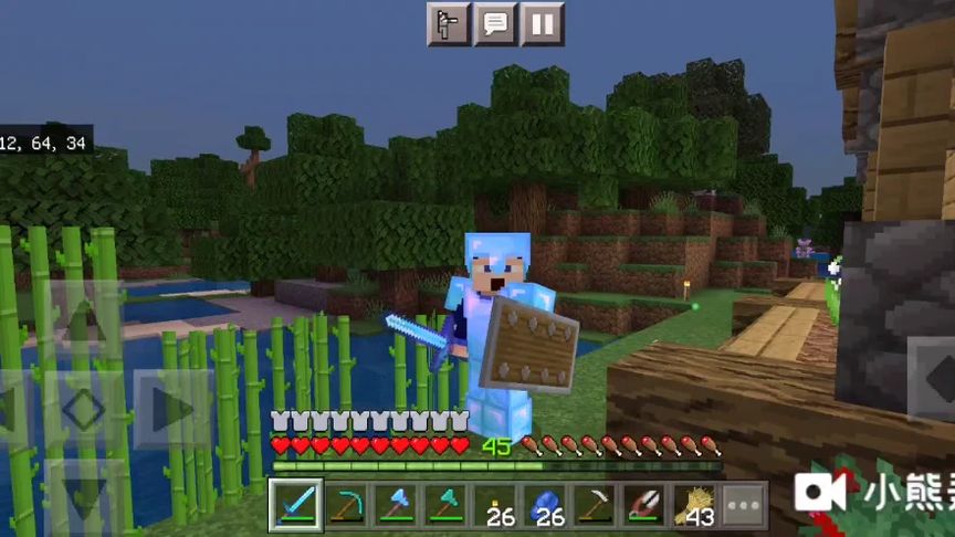 MC我的世界1.17:第二集 探索猪灵堡垒装备打损