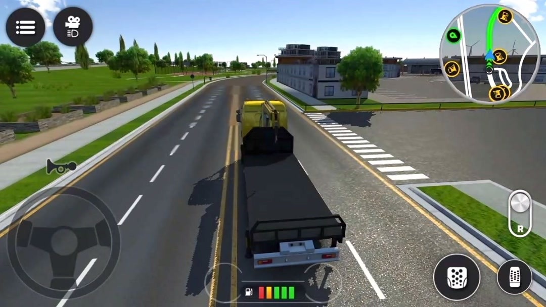 工程车益智动画 吊车完成任务返回基地