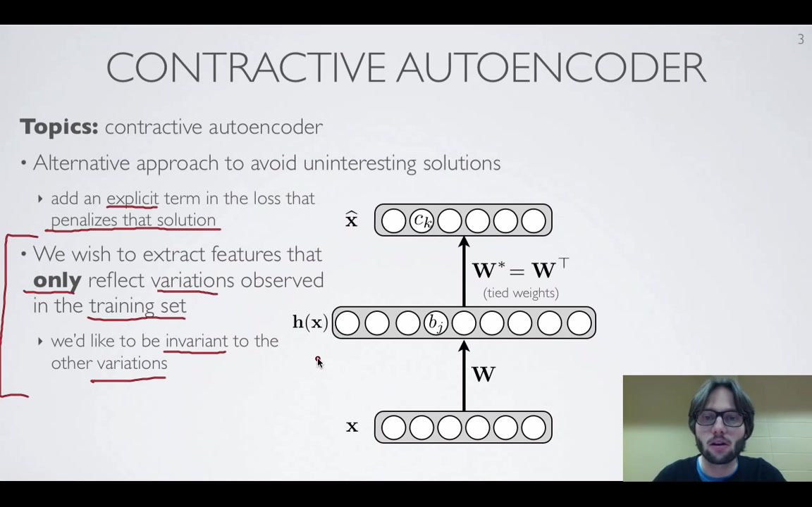 Neural networks [6.7] : Autoencoder - contractive autoencoder