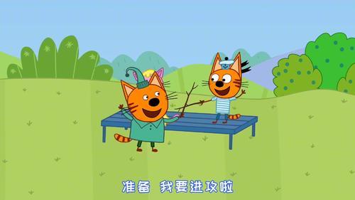 你看,猫咪们学礼仪呢