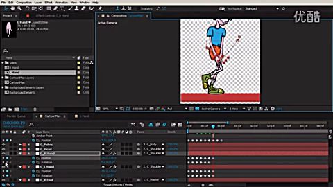 AE中利用DUIK脚本角色绑定运动学视频教程