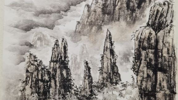 山水画中石块折叠层用笔,用墨要点解析。国画爱好者不可错过!