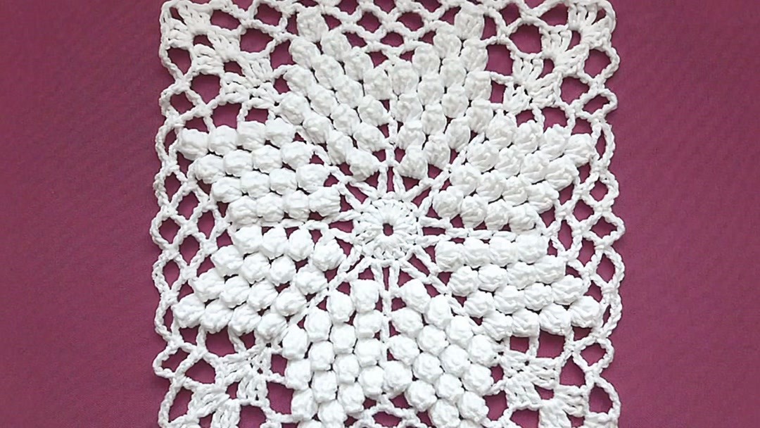 毛线编织小妙招,方块花型图案的钩织方法,学习起来很简单!