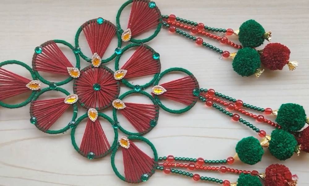 创意手工,教你用手环圈和毛线编织...