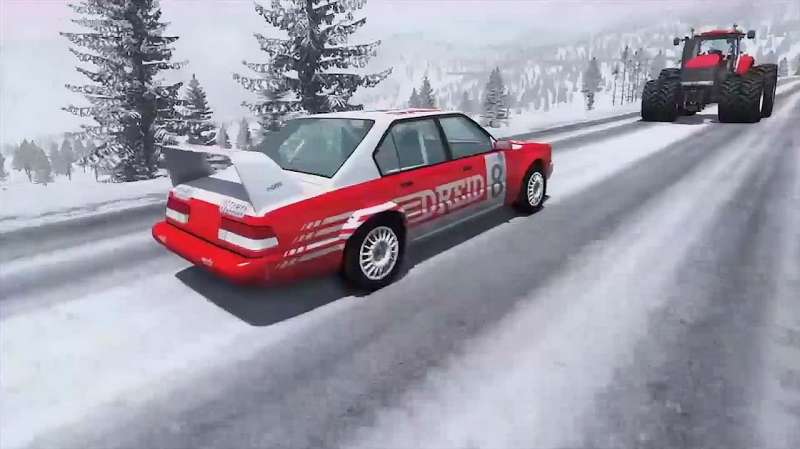 车祸模拟:汽车相撞事故,小跑车不减速冲向转弯的救护车