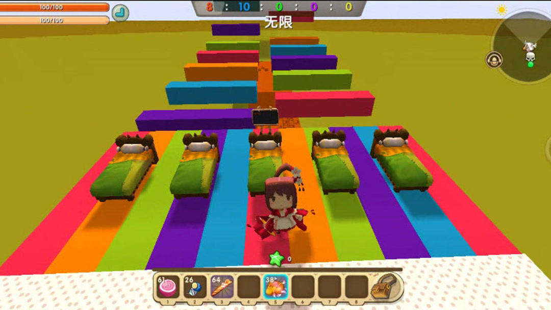 迷你世界之糖糖酷跑,完疯了卡出界面也不舍得走