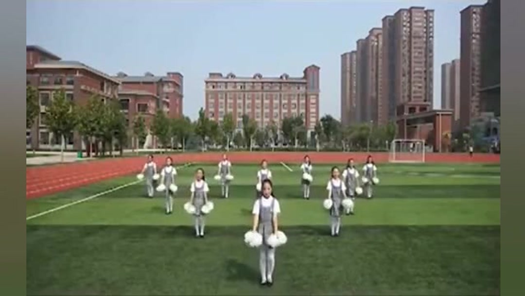 小学生啦啦操花球组 小学组花球全套示范