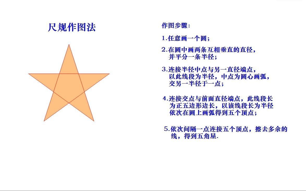 两种方法画五角星