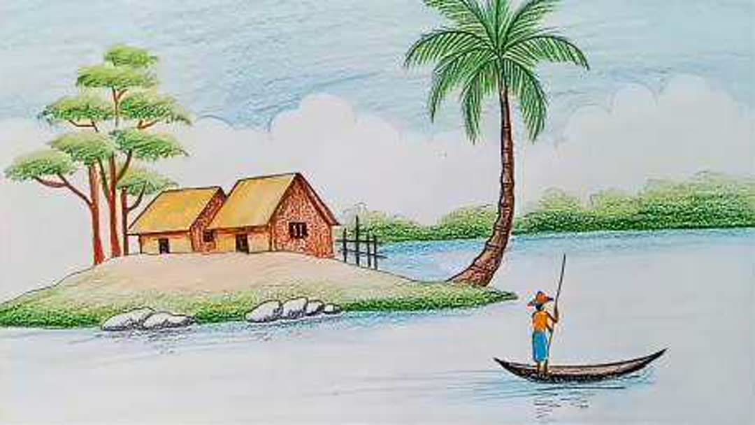 学画画~彩铅风景人物绘画,适合零基础的简单画法!