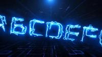 科技感电流文字特效AE模版
